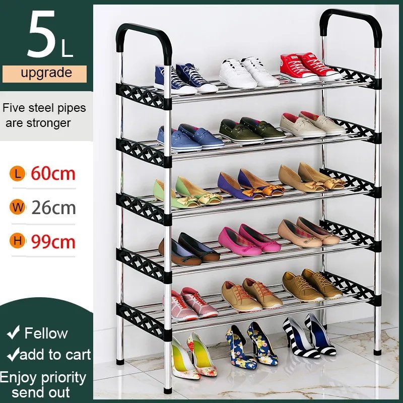 5 floors Simple Shoe Rack Multilayer Multifunctional Home Stand Holder ...
