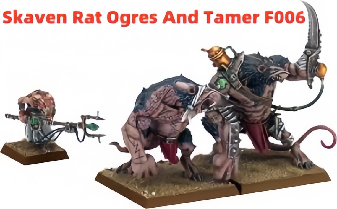 Skaven Rat Ogres And Tamer F006