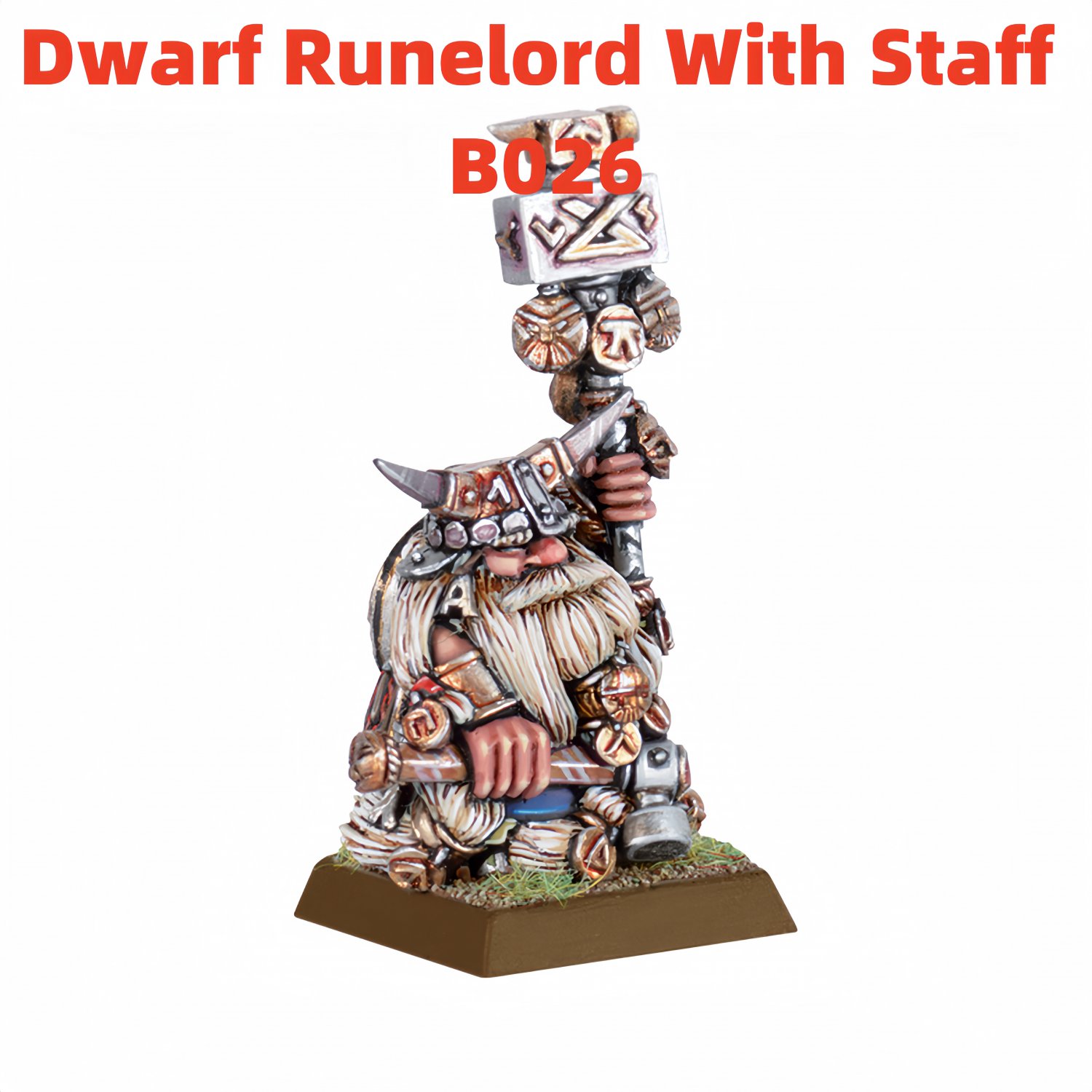 Dwarf Runelord With Staff B026
