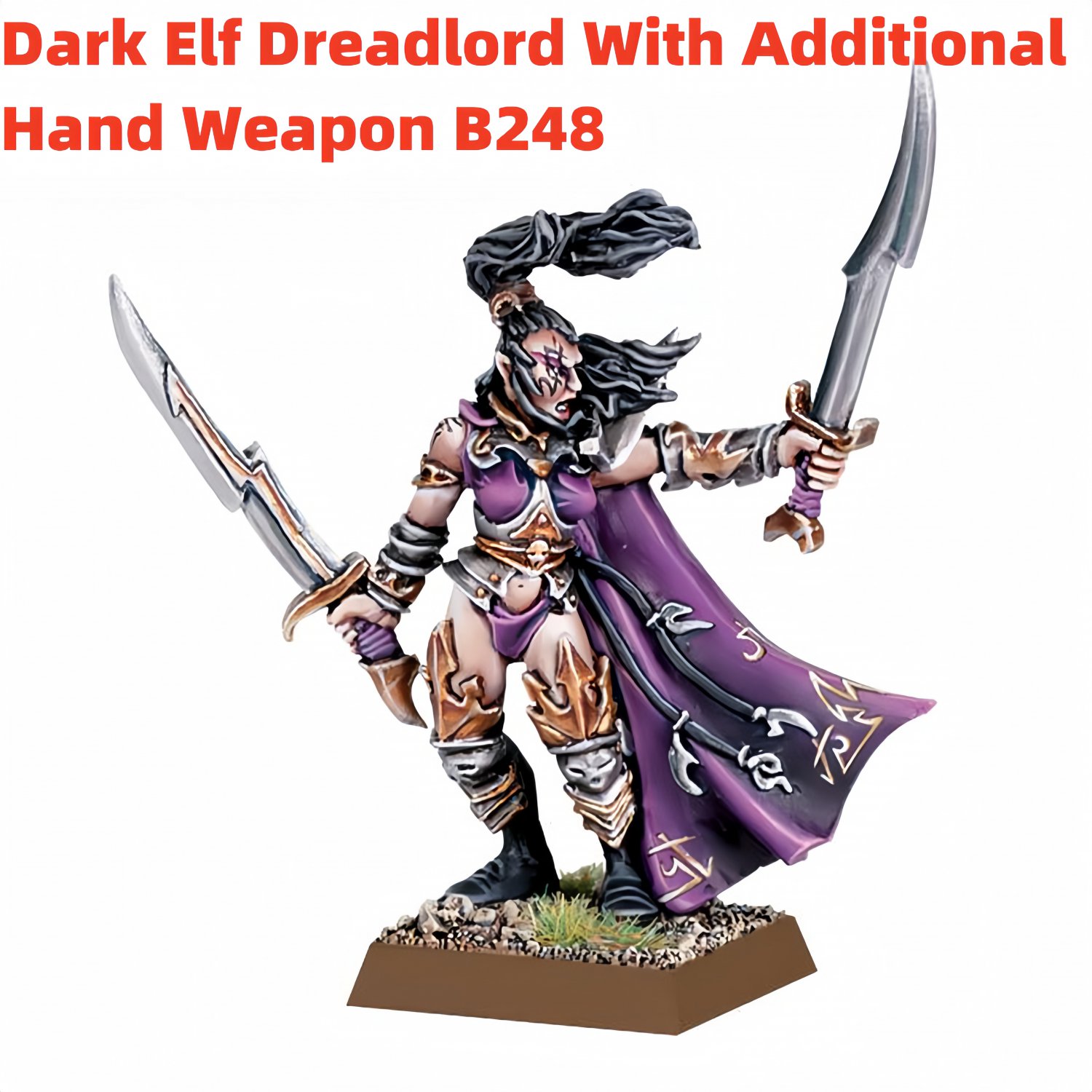 Dark Elf Dreadlord With Additional Hand Weapon B248