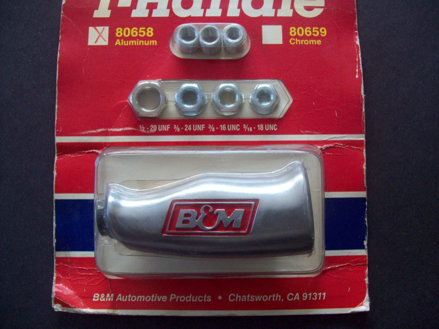B&M button shift handle knob kit 80658