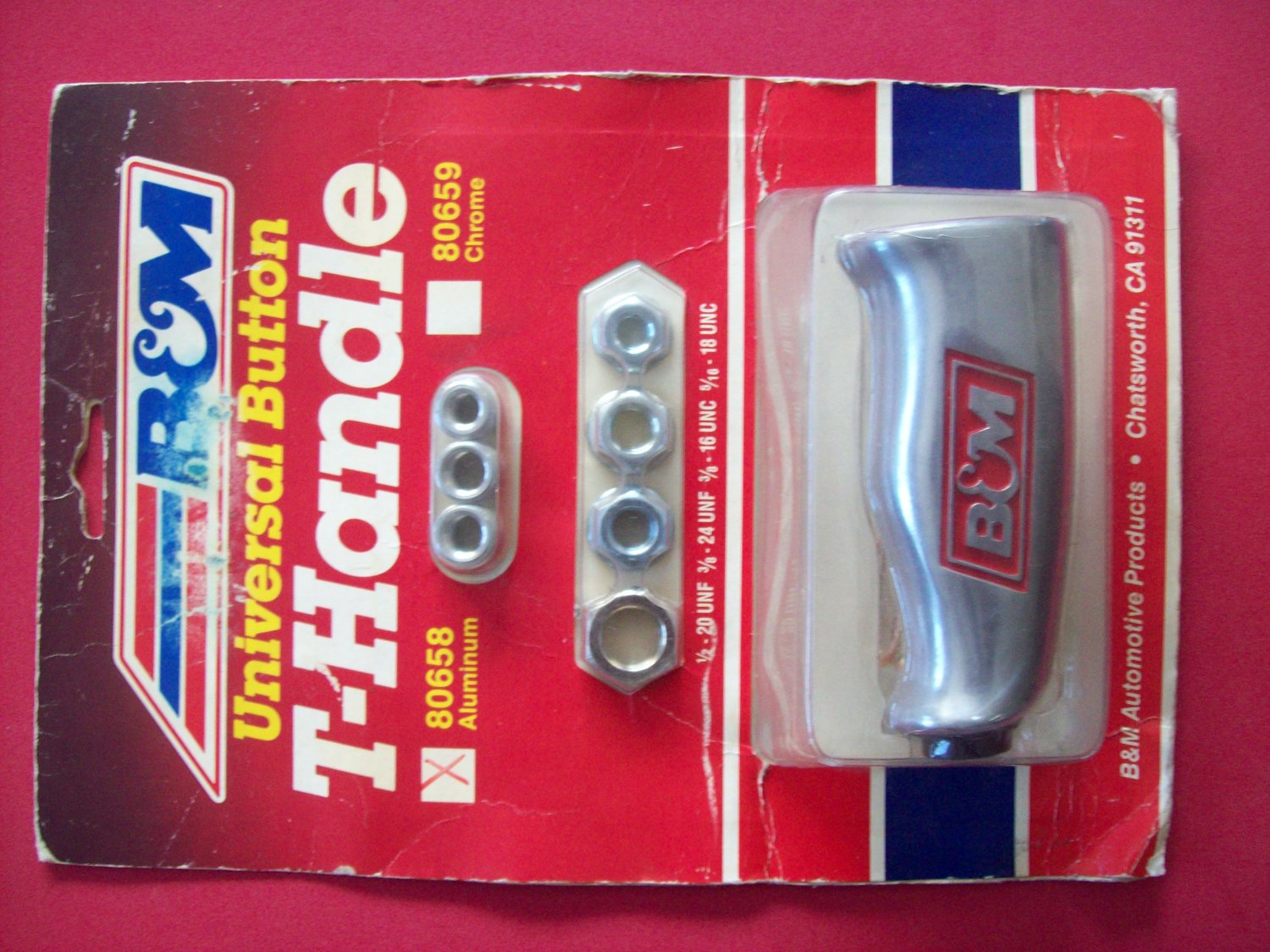 B&M button shift handle knob kit 80658