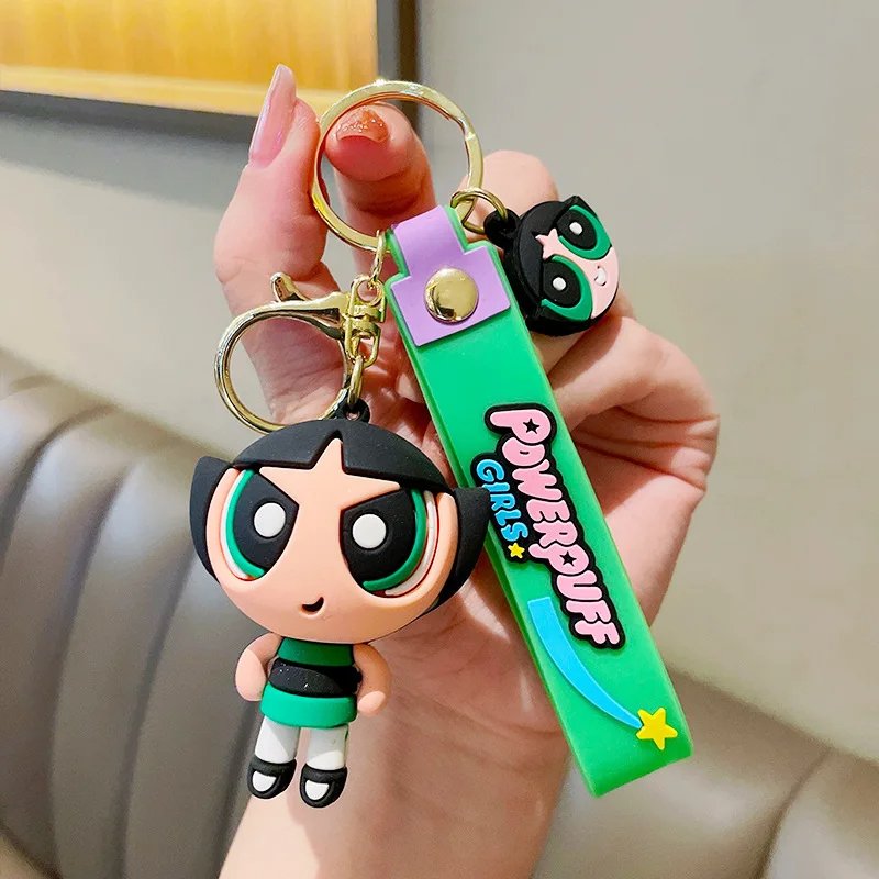 Powerpuff Girls Butterfly Keychain - Cute Cartoon Pendant