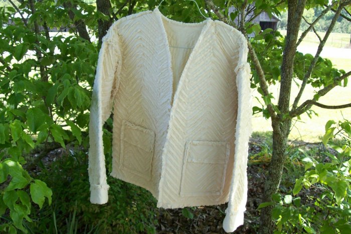 Chic & Shabby Raggedy Quilted Ladies Jacket Handcrafted Size M-L