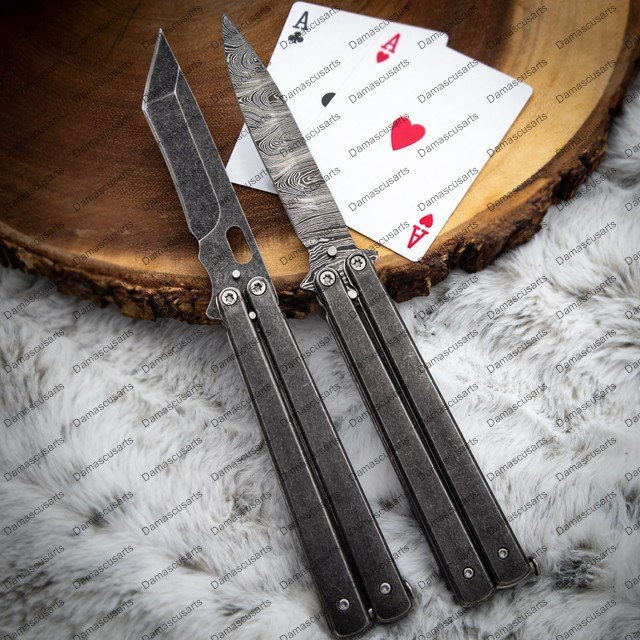 Custom Handmade Original Folding Butterfly Knife Stainless Steel ...