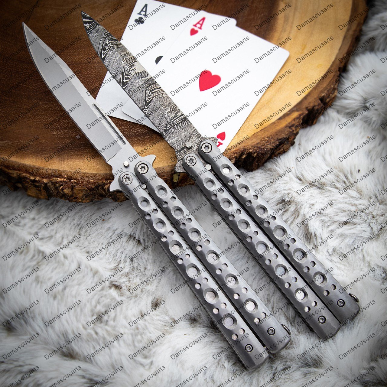 Custom Original Handmade Heavy-Duty Folding Butterfly Knives Stainless ...