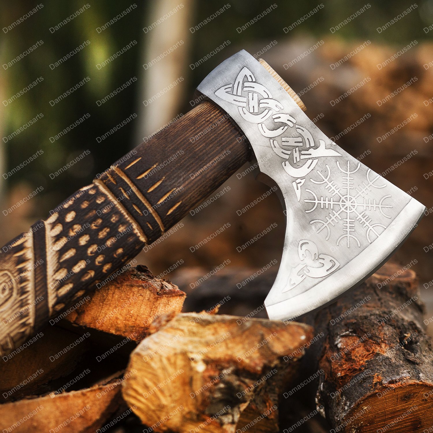 Handmade RAGNAR Viking Forged Axe, Personalized Hatchet, Bearded Battle Axe