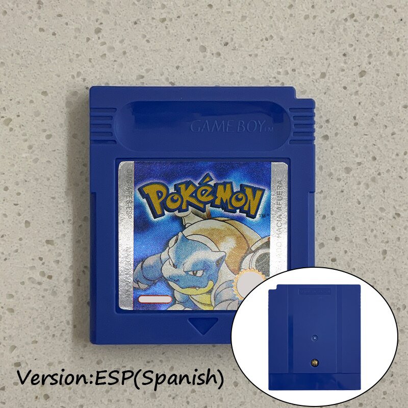Pokemon Blue ESP Version Game Cartridge GBC Video Game Console Card ...