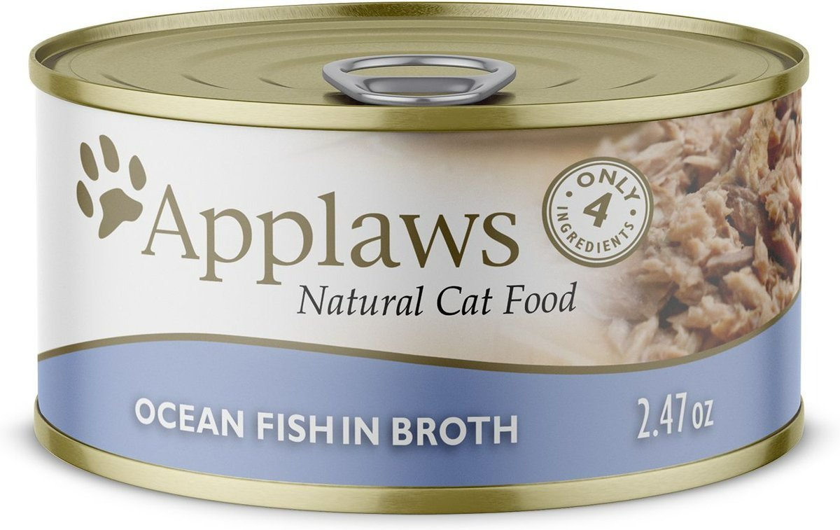 Applaws Ocean Fish Canned Cat Food, 2.47-oz can, case of 24
