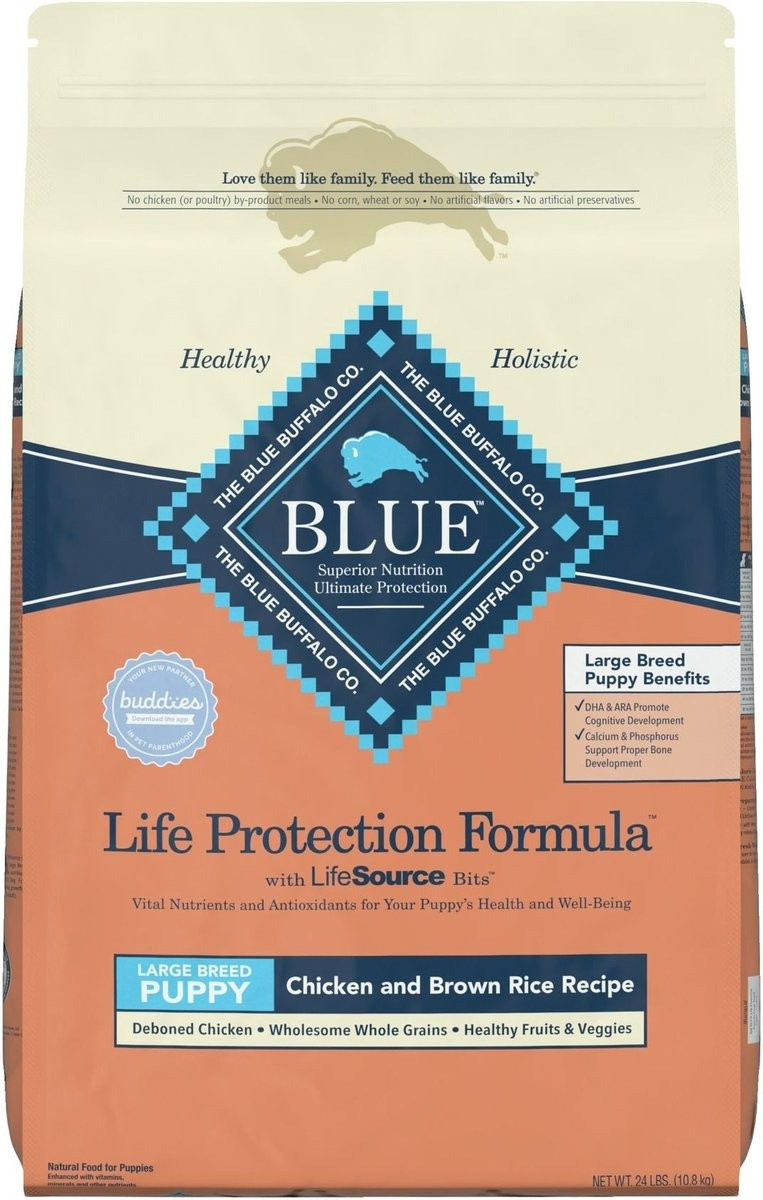 Blue Buffalo Life Protection Formula Large Breed Puppy Chicken & Brown ...