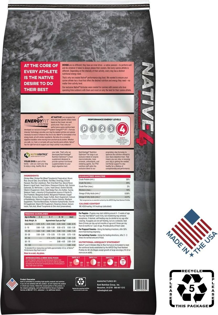 Blue Seal Native Level 4 Dry Dog Food, 40-lb bag