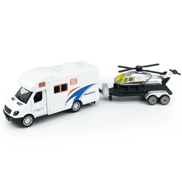 Toys Camper Rv Motorhome With Trailer Set Diecast Model Car Gift Kids Boys
