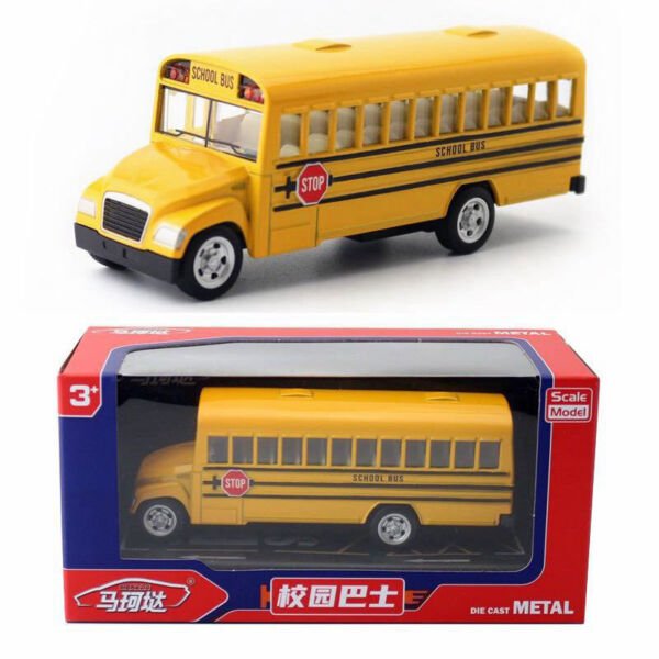 Toys 4.7 Inch School Bus Diecast Pull Back Bus Toddlers Gift Kids Boys