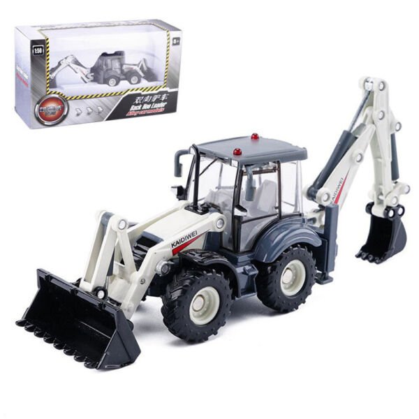 Toys 1:50 Backhoe Loader Construction Vehicle Diecast Engineering Gift ...