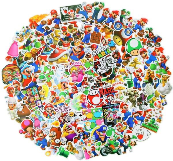 100Pcs Super Mario Stickers Kids Nursery Removable Wall Decal Art Home ...