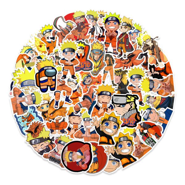 50 Pcs Vinyl Stickers Naruto Uzumaki Anime Character Skateboard ...