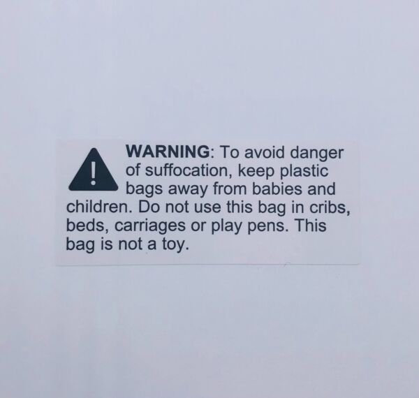 40 Suffocation Warning 1X225" Stickers Packaging Box Safety Mailing Labels