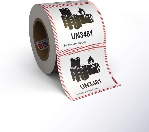 Lithium Ion Battery Labels 4375" X 475" Stickers Packaging Box Safety ...