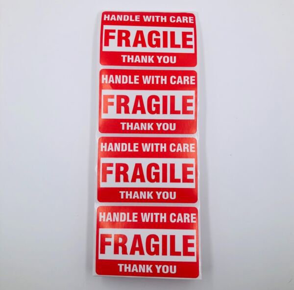 50Pc Fragile Handle With Care 2X3" Stickers Packaging Box Safety ...