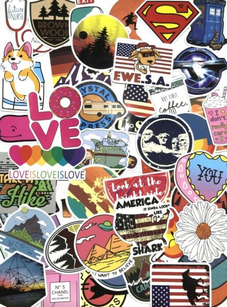 50 Vsco Sticker Stickers Pack For Skateboard Laptop Car