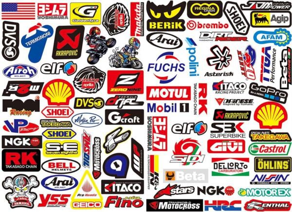 80Pcs Jdm Stickers Pack Helmet Racing Motorcycle Motocross Atv Vinyl ...