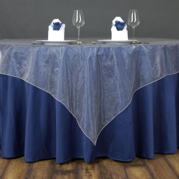 Ivory Sheer Organza 60X60" Square Table Overlay Toppers Wedding Linens