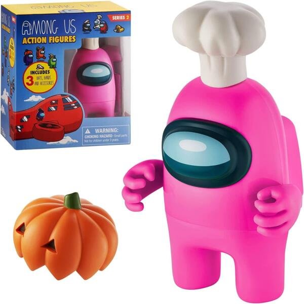 Among Us Pink Crewmate Figure My Name Chef With Hidden Hat H&S 7Nk1Zv1 ...