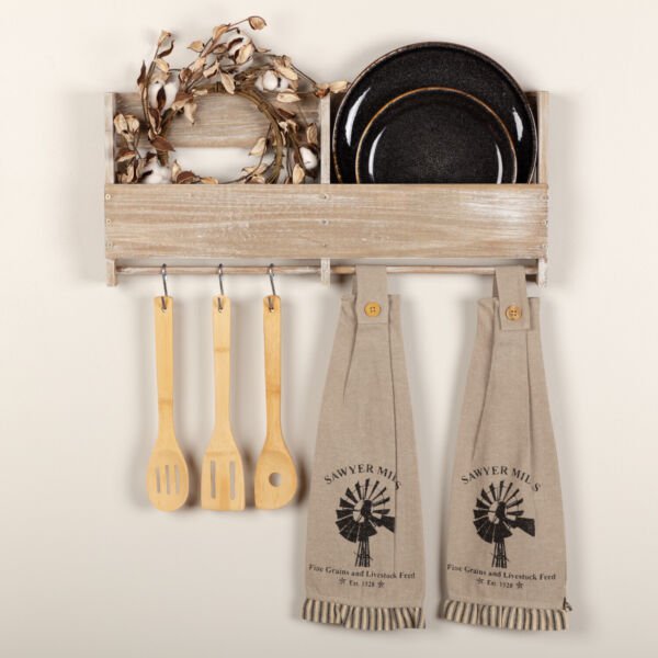 Farmhouse Kitchen Towel Windmill Set Of 2 Tan Kitchen Table Decor Home