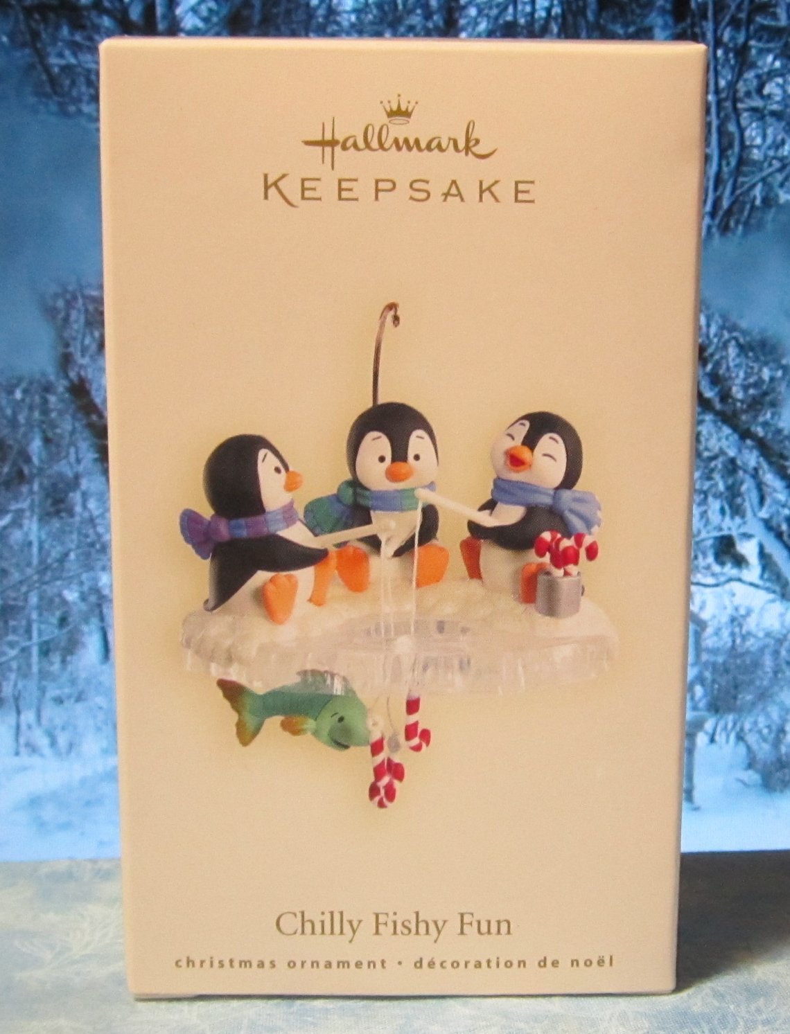 Hallmark Keepsake Christmas Ornament 2007 Chilly Fishy Fun Penguins Ice ...