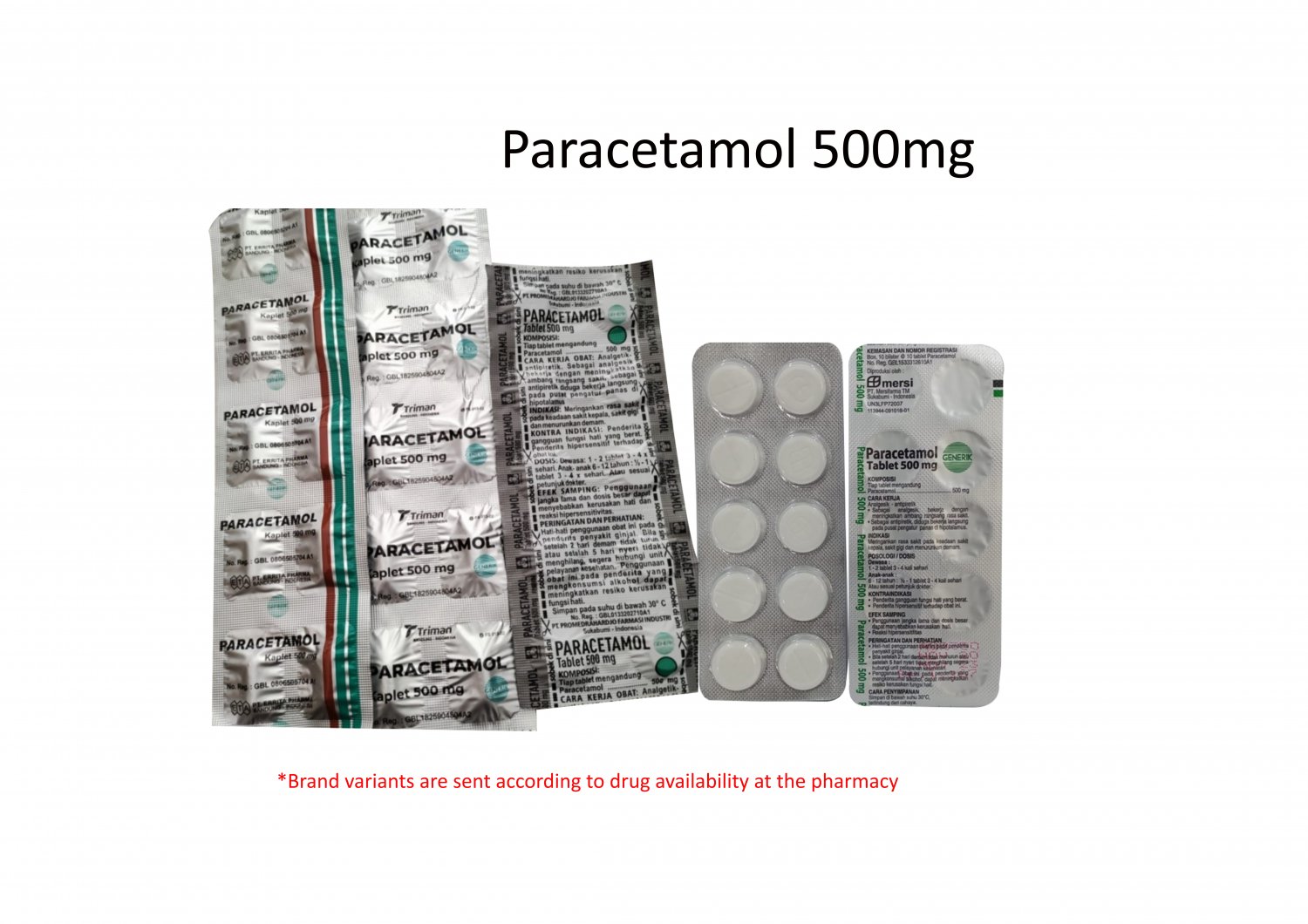100 tablets Paracetamol 500mg OTC product FOR FUNGAL INFECTION AND ...