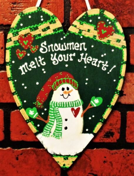 Snowmen Melt Your Heart Snowman Sign Winter Wall Door Art Hanging ...