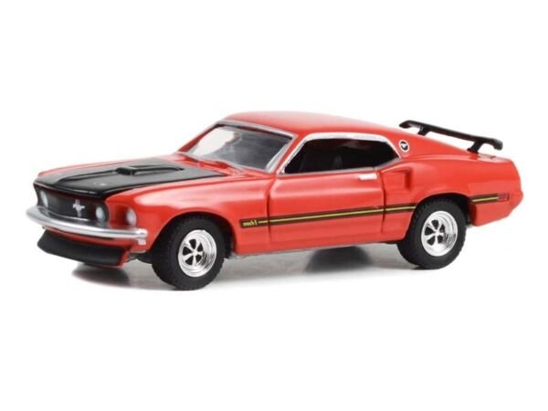 1969 Ford Mustang Custom Fastback Race Red 1:64 Scale Model 37270C ...
