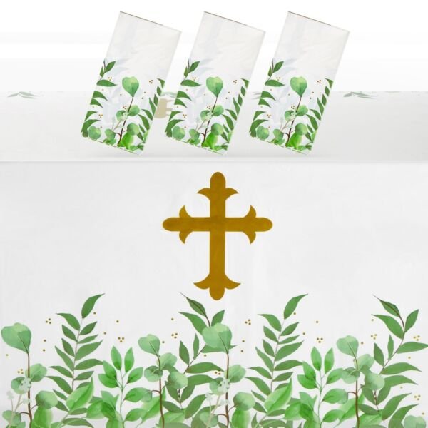 3 Pack Religious Table Cover For Baptism First Communion 54 X 108 In ...