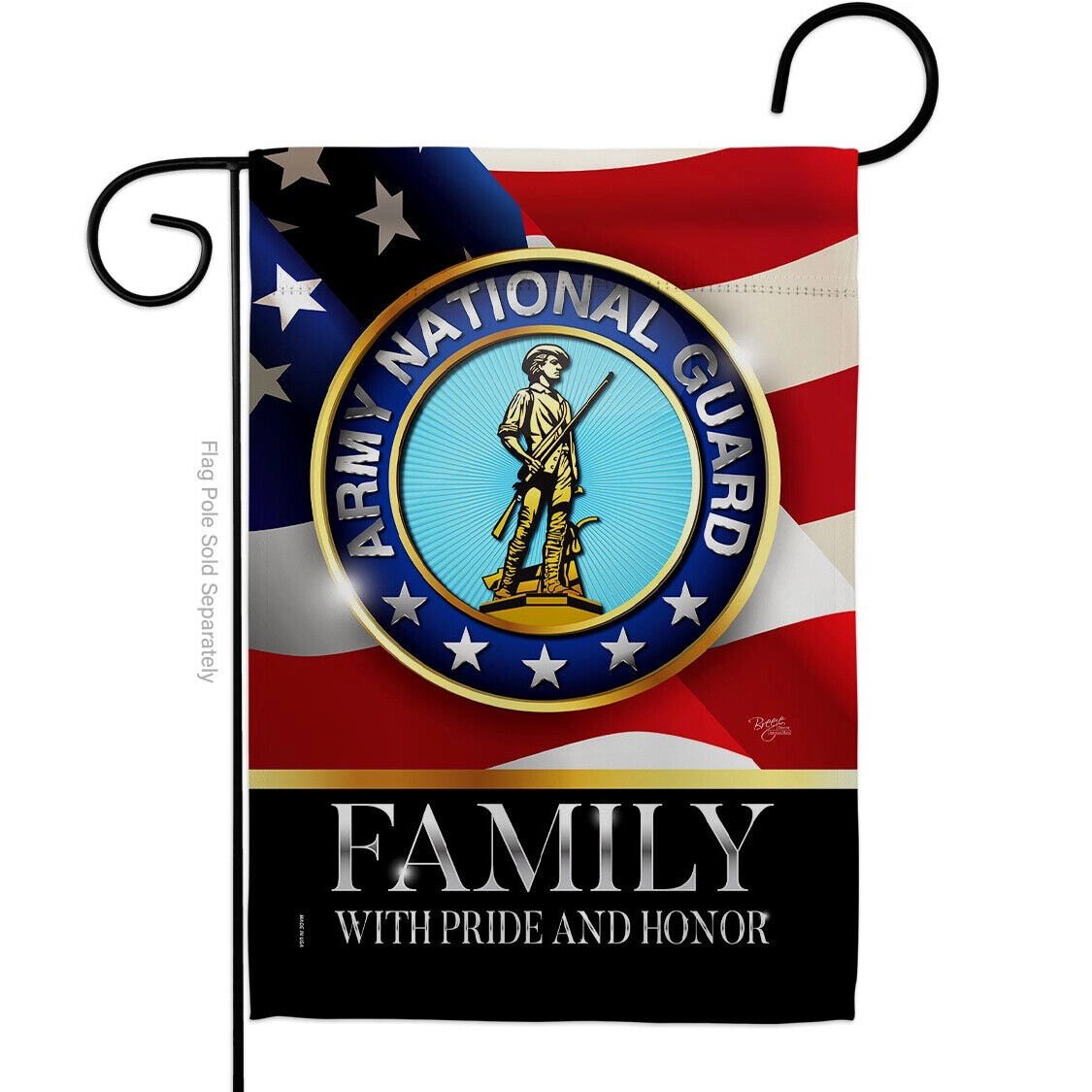 Two Group Flag US Army National Guard Family Honor Military USA Decor ...