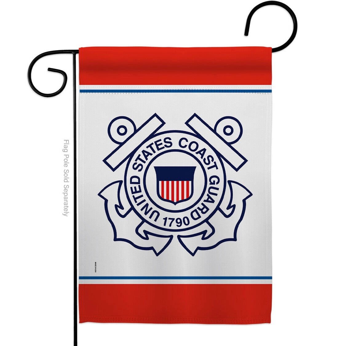 Two Group Flag US Coast Guard Armed Forces Military Decor Flag w