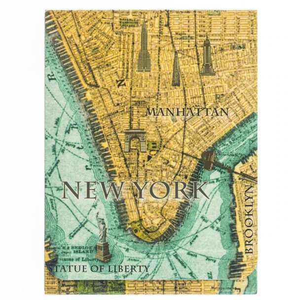 Graphique Map of Manhattan Pocket Note w