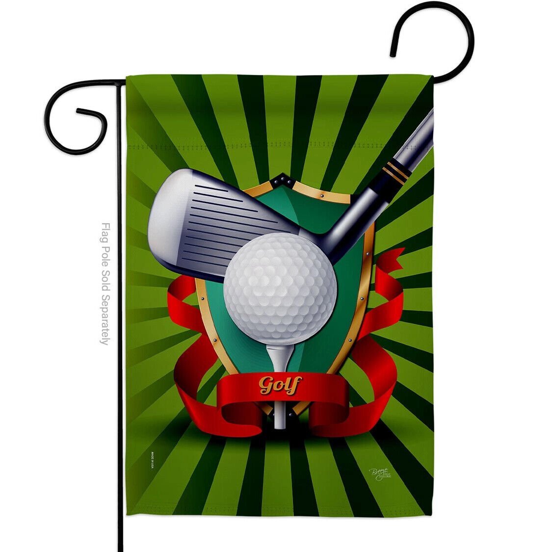 Two Group Flag Swing Golf Sports Decor Flag w