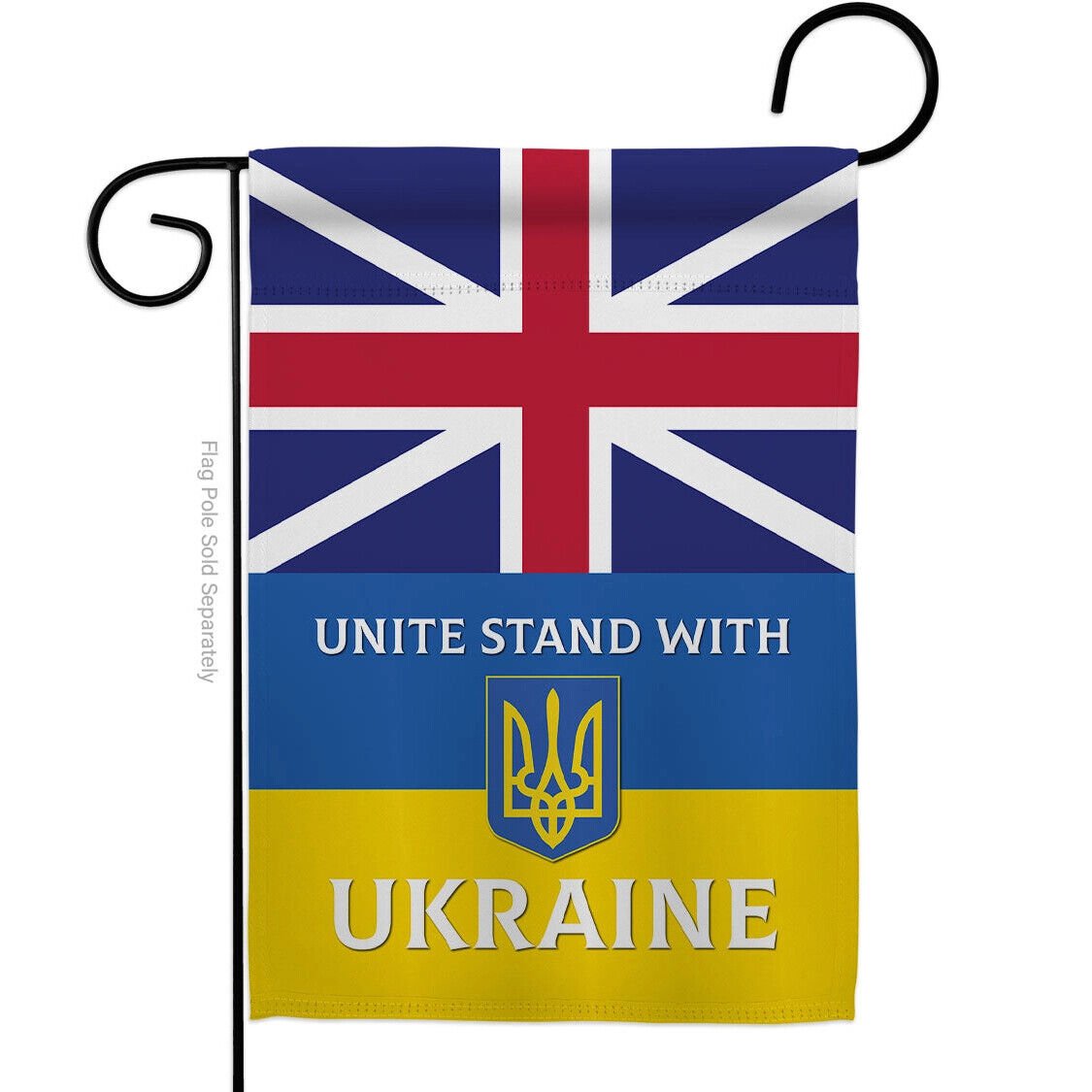 Two Group Flag Flag UK Stand With Ukraine Cause Garden House 2-Sided Home w