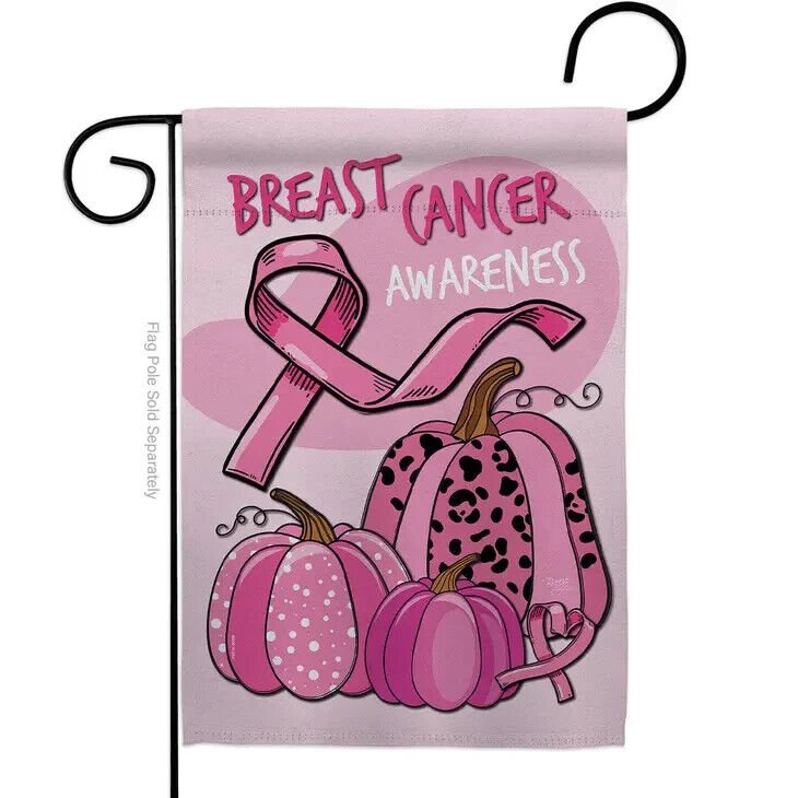 Two Group Flag Flag Pinktober Awareness Ribbon Harvest Autumn Breast w