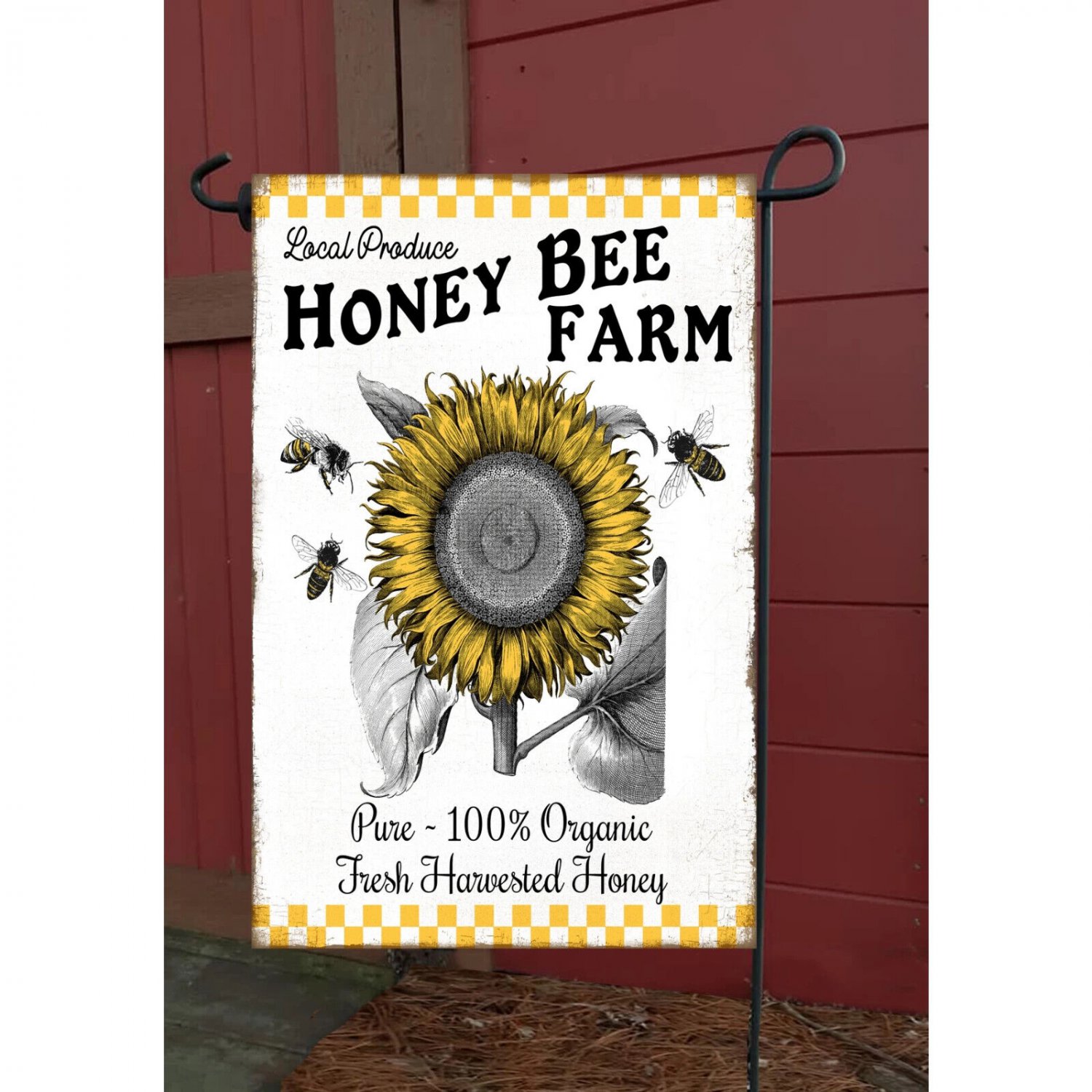 Flags Galore Honey Bee Farm Garden Flag w