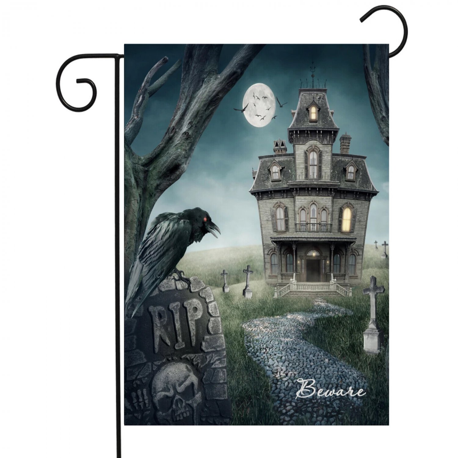 Flags Galore Haunted House Garden Flag Halloween w