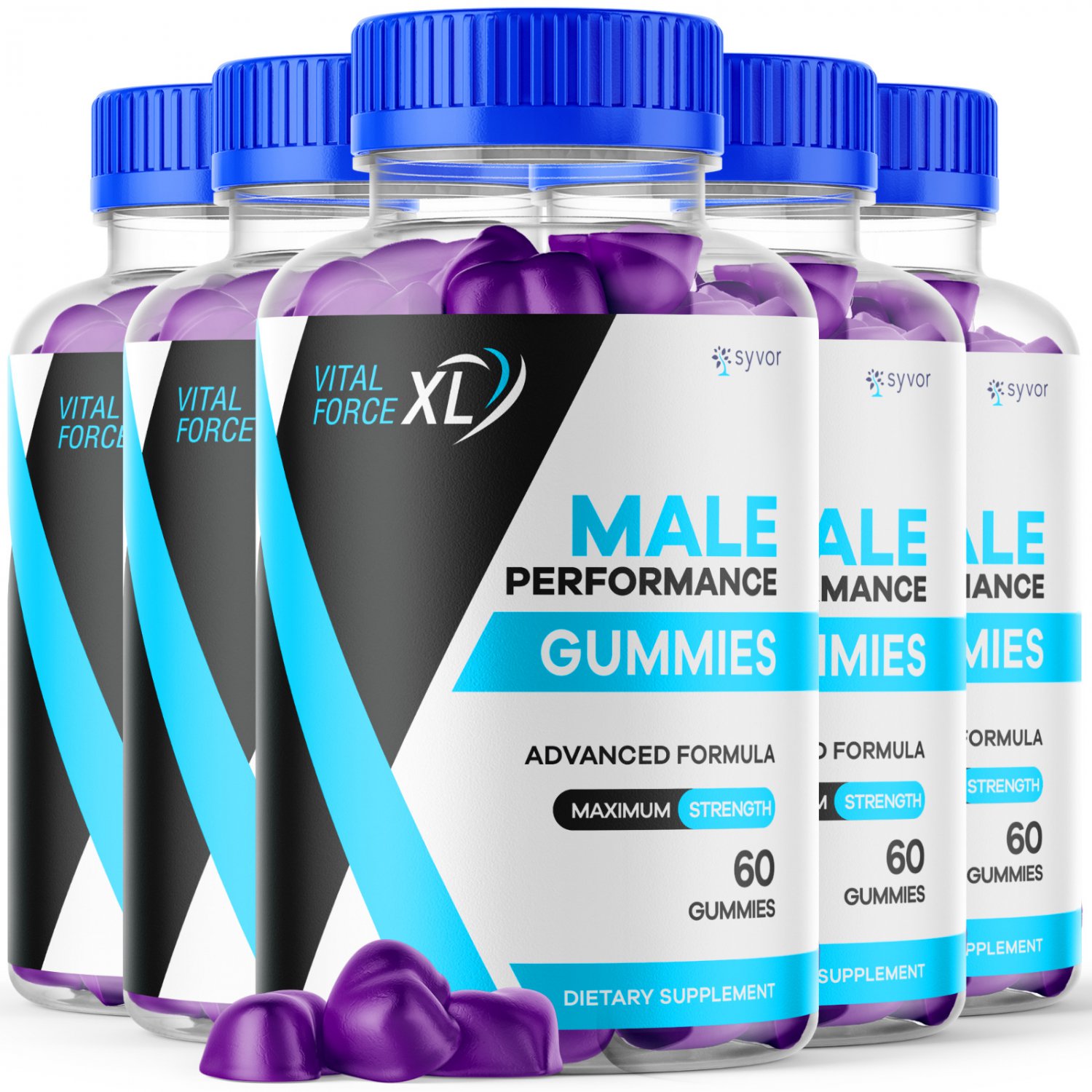 5 Pack Vital Force XL For Men, Advanced Performance Supplement - 300 ...