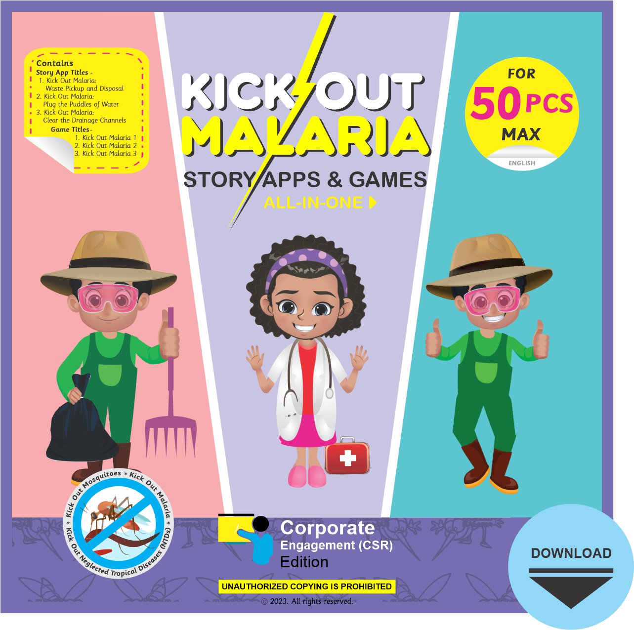 KICK OUT MALARIA STORY APPS AND GAMES - SCHOOL COMPUTER LAB - CSR - ALL ...