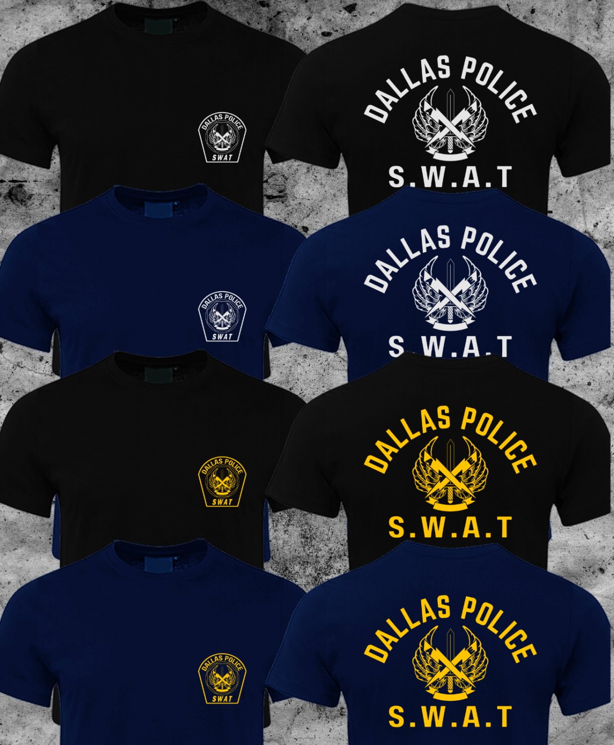 New Police Department SWAT Dallas US Special Military Force T-Shirt Custom