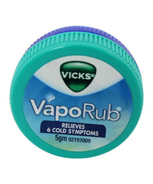 Vicks Vaporub Ointment blocked nose cough Nasal headache Relief 5g