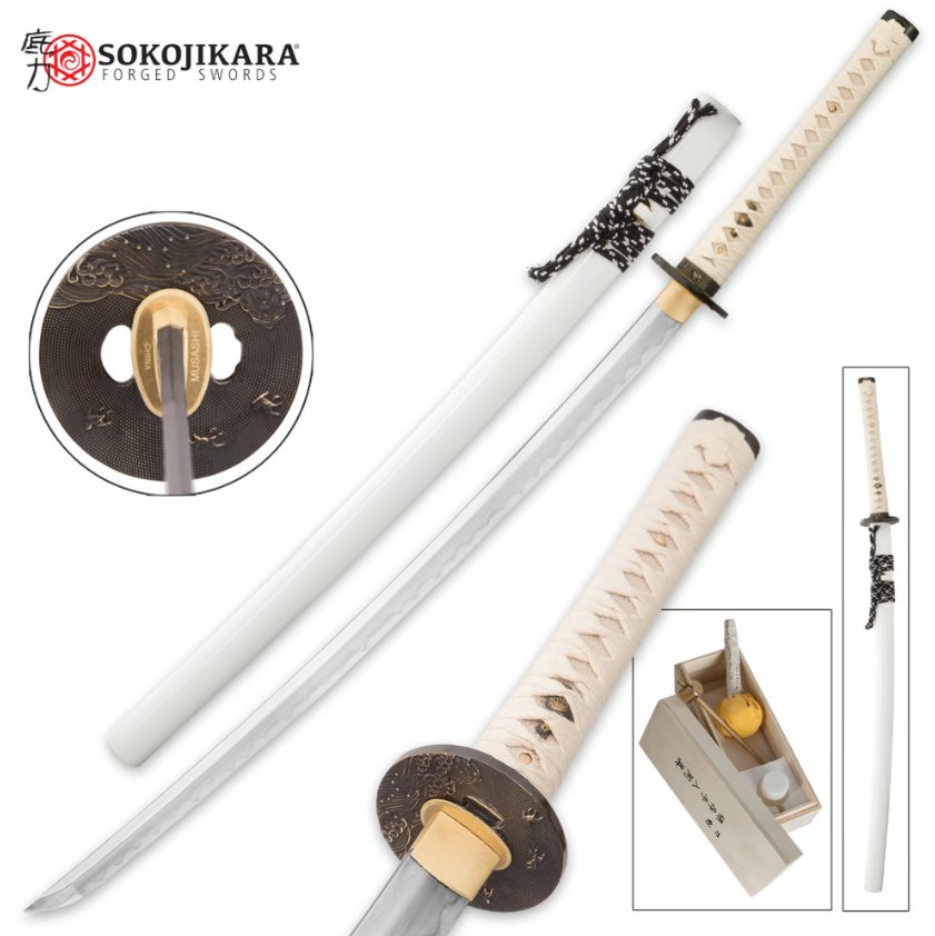 Musashi Sokojikara Falcon Katana 43" Samurai Sword with Scabbard ...