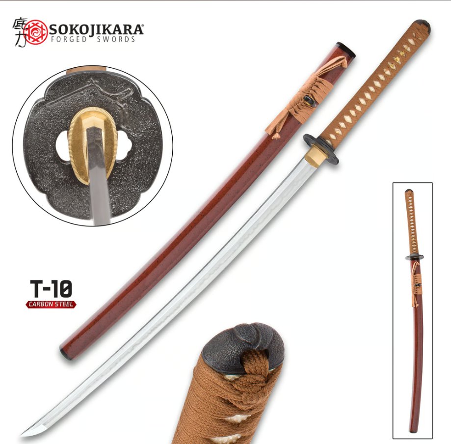 SOKOJIKARA KITSUNE HANDMADE KATANA / SAMURAI SWORD - T10 HIGH CARBON STEEL