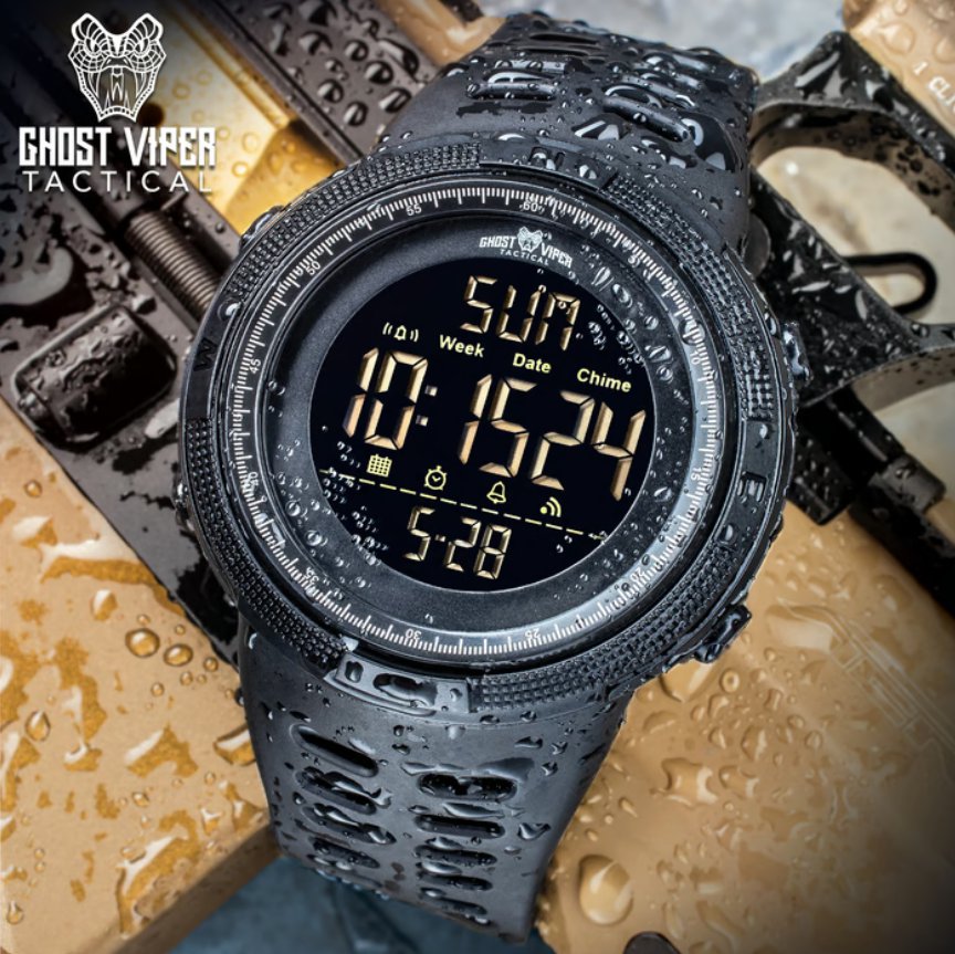 GHOST VIPER TACTICAL DIGITAL WATER-RESISTANT WATCH