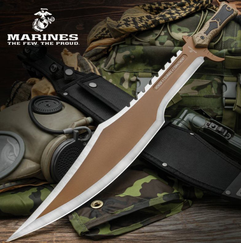 USMC DESERT OPS SPARTAN SWORD AND SCABBARD