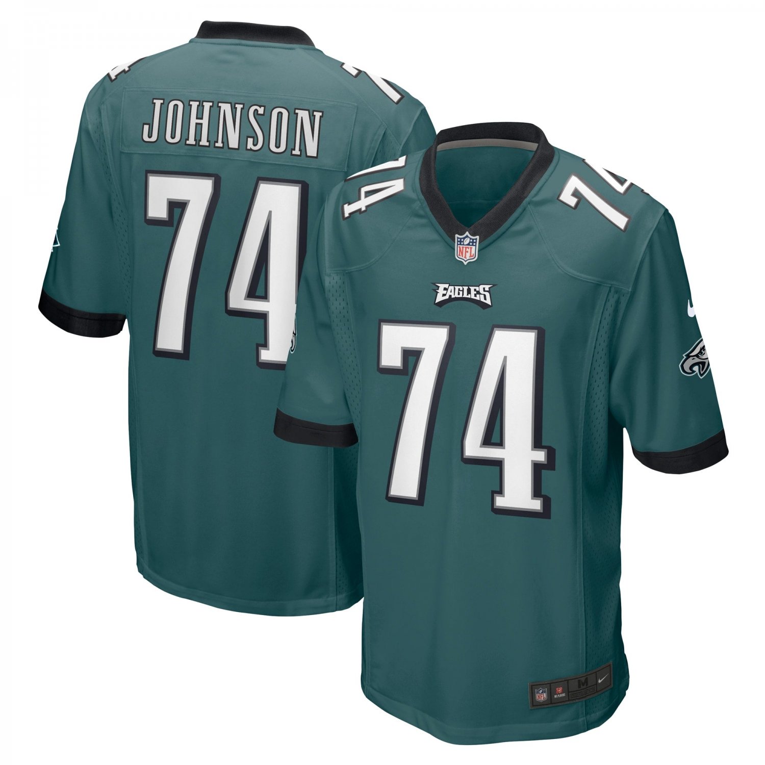 Fred Johnson Philadelphia Eagles Team Game Jersey - Midnight Green